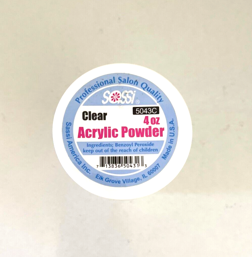 White OR Clear Professional Acrylic Powder for Nails Sassi Salons | eBay