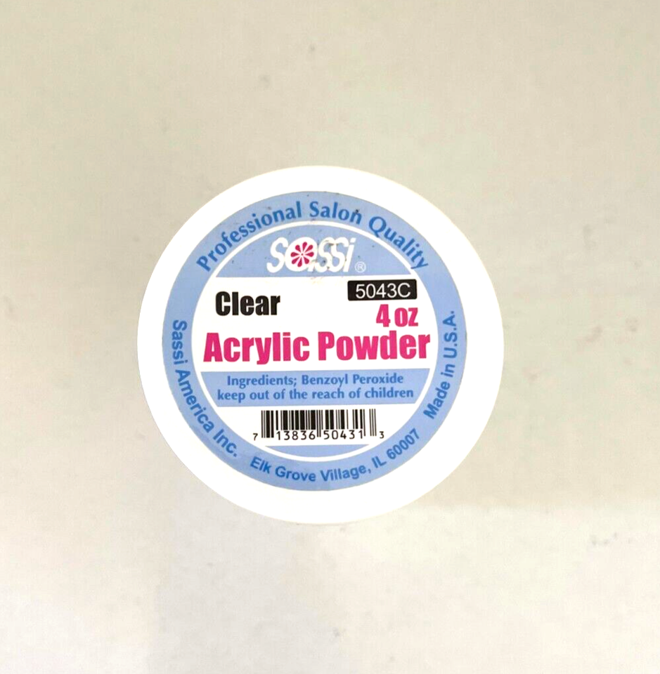 White OR Clear Professional Acrylic Powder for Nails Sassi Salons | eBay