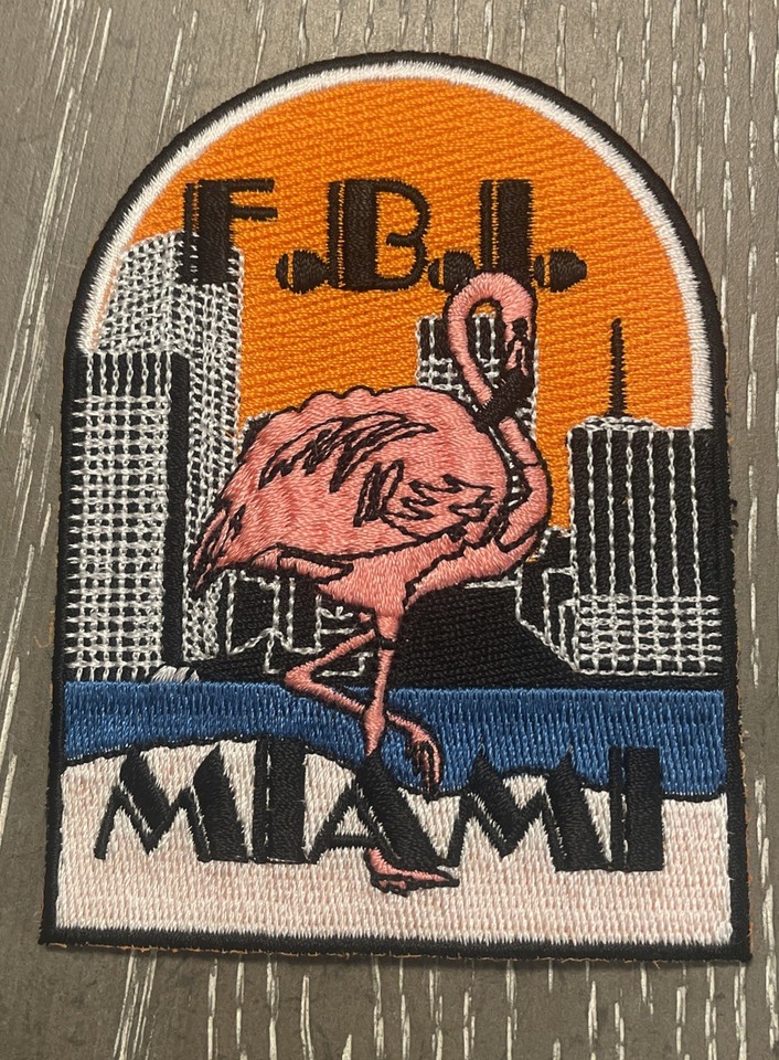 FBI Miami Patch. Patch Has The Pink Flamingo On It With FBI Miami. | eBay
