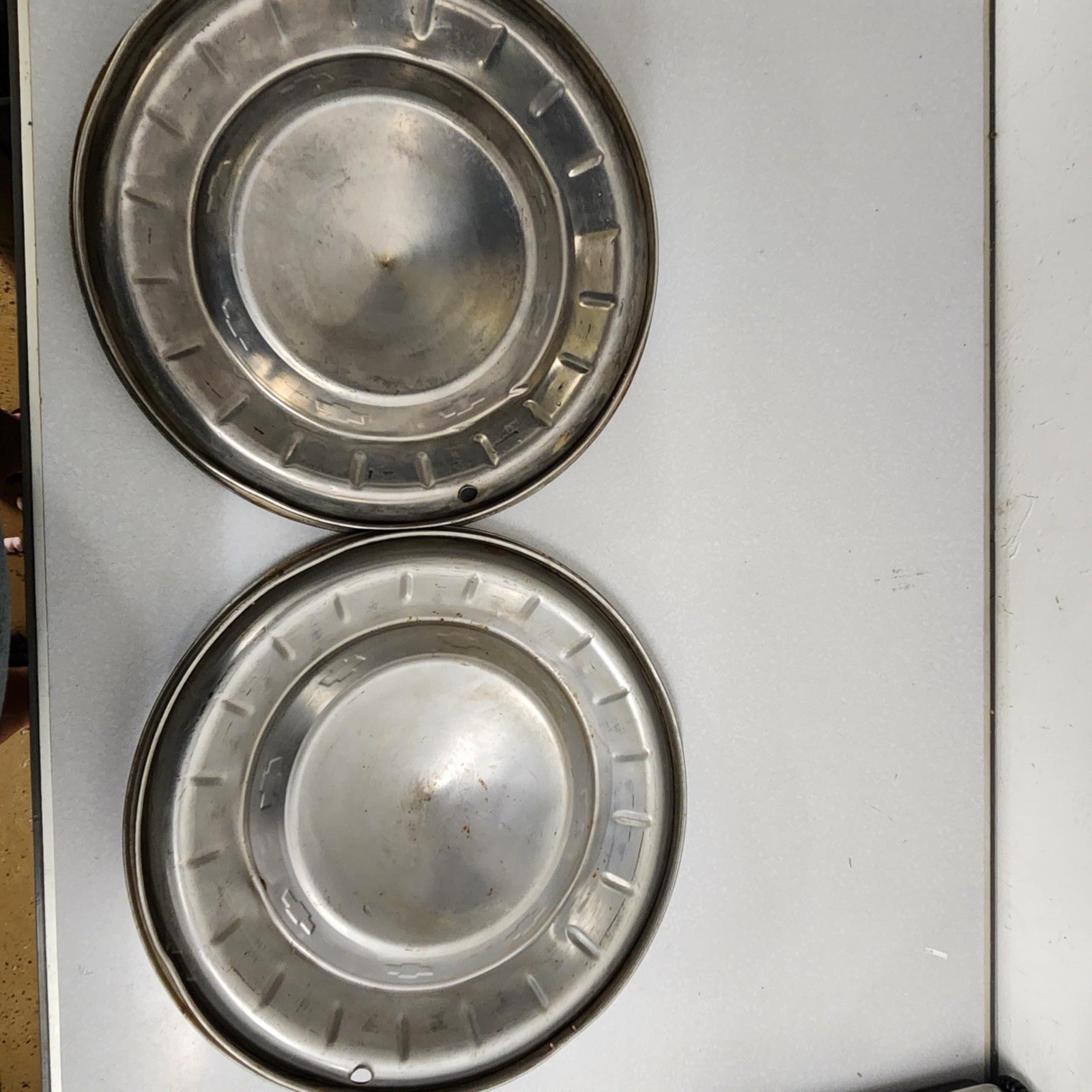 2 15" Metal Hubcaps Chevrolet Bel Air 1955 - 56 Chrome | eBay