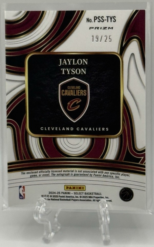 Jaylon Tyson 2024-25 Panini Select Tie-Dye Prizm RPA RC Jersey Patch ...