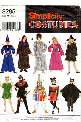 Simplicity Sewing Pattern # 8283 "Child's Costumes" Halloween Witch ...