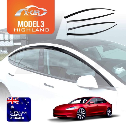 Tesla Model 3 Highland Weathershields Visor Weather Shields Deflectors ...