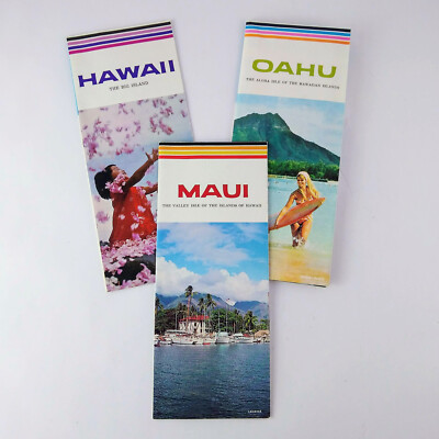 1976 Hawaii Tourism Brochures Oahu Maui Big Island Vtg Pamphlets ...