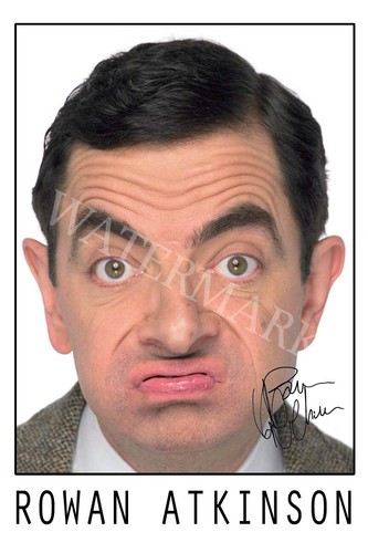 Rowan Atkinson signed 12x18 inch photograph poster - Mr. Bean ...