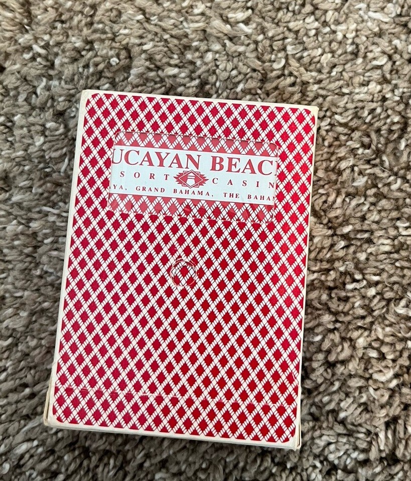 Playing Cards Lucayan Beach Casino Vintage Original Bahamas Red Bee USA ...