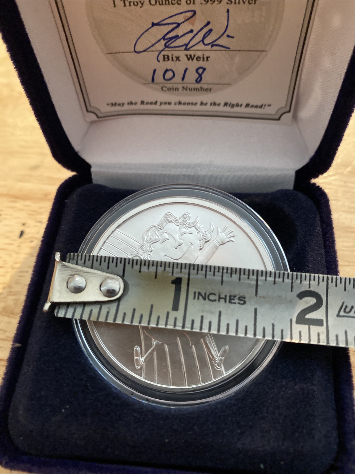 Road to Roota 1 Ounce Silver Coin .999 BU Bix Weir Collector No. 1018 ...