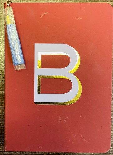 Opalhouse College Rule Letter B Maroon Journal Monogram 192 Pages Gold ...