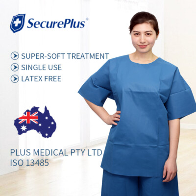 SecurePlus Disposable Patient Pyjama-Shirts Patient nightwear 200 pcs ...