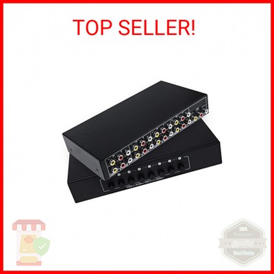 CHUNGHOP 8 Ports Composite 3 RCA Video Audio AV Switcher Box, 8 Way ...