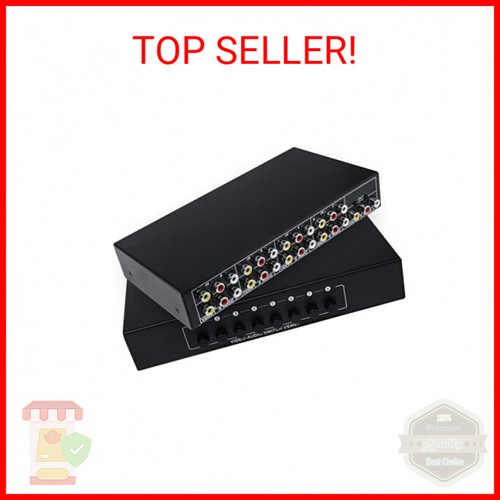 CHUNGHOP 8 Ports Composite 3 RCA Video Audio AV Switcher Box, 8 Way ...