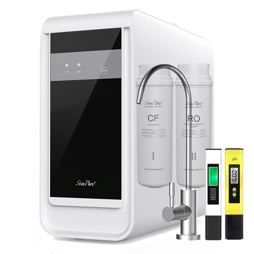 SimPure 600GPD 7-Stage Under Sink Reverse Osmosis System Purifier + PH ...