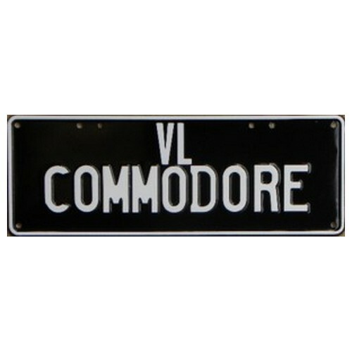 Novelty Number Plate - VL Commodore White On Black AUS Licence Plate ...