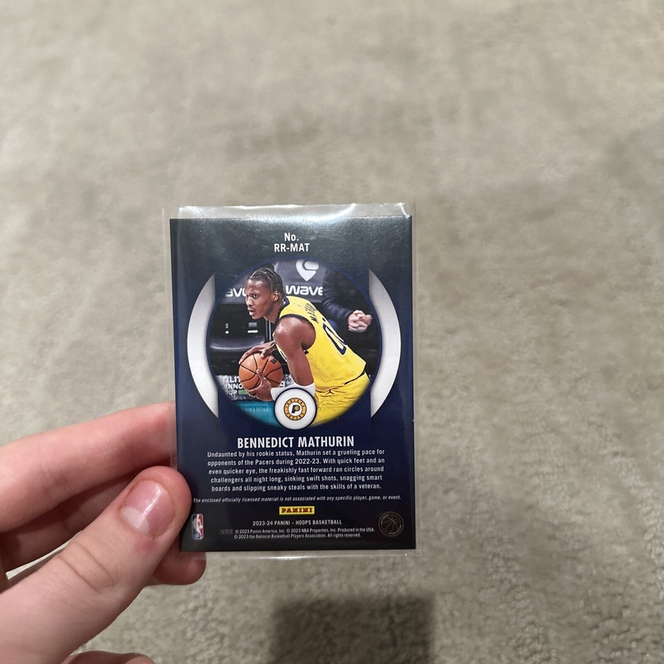 2023-24 NBA Hoops Benedict Mathurin Rookie Remembrance Patch Card 🔥NEW ...