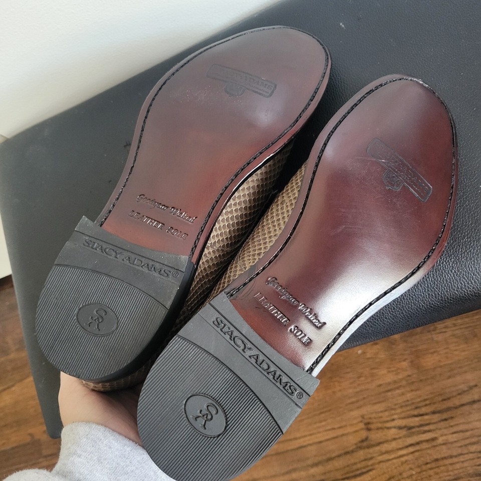 NEW Stacy Adams Size 8.5D Men's Shoe Madison Anaconda Print Leather ...