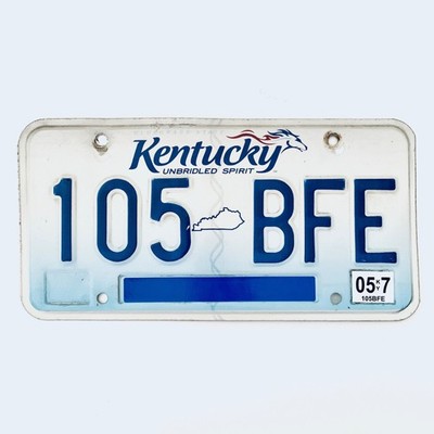 2007 United States Kentucky Unbridled Spirit Passenger License Plate ...