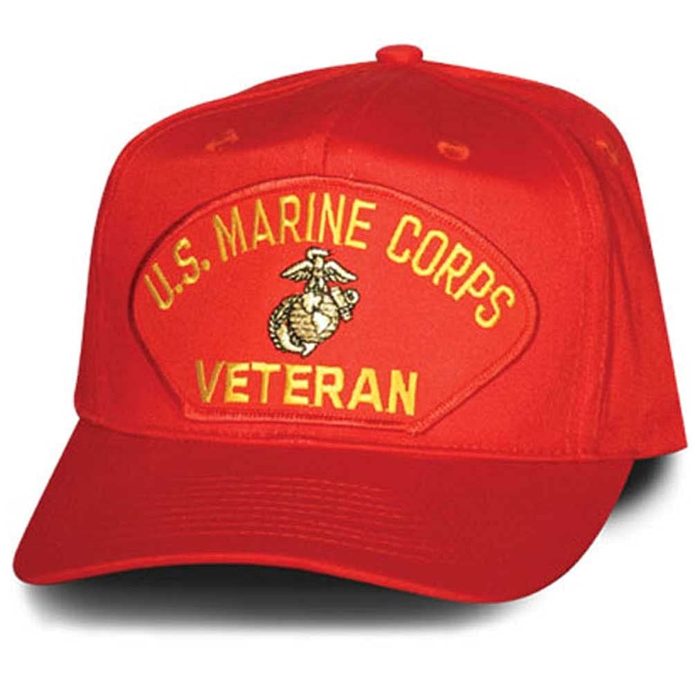 USMC Marine Corps Veteran Red Ball Cap | eBay