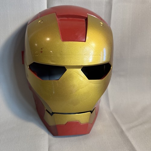 2008 Hasbro Marvel IRON MAN Costume Face Mask Helmet Toy Original Iron ...