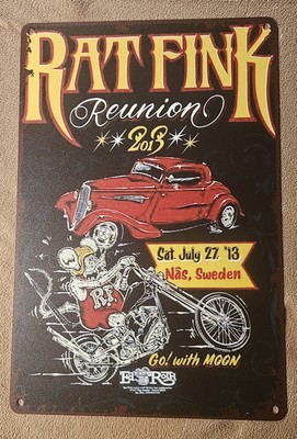 Rat Fink 8"x12" Tin Metal Sign Garage Big Daddy Ed Roth Mint Condition ...