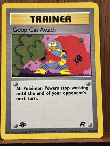 Goop Gas Attack 78/82 1st Edition Team Rocket Pokemon Card WOTC Common ...