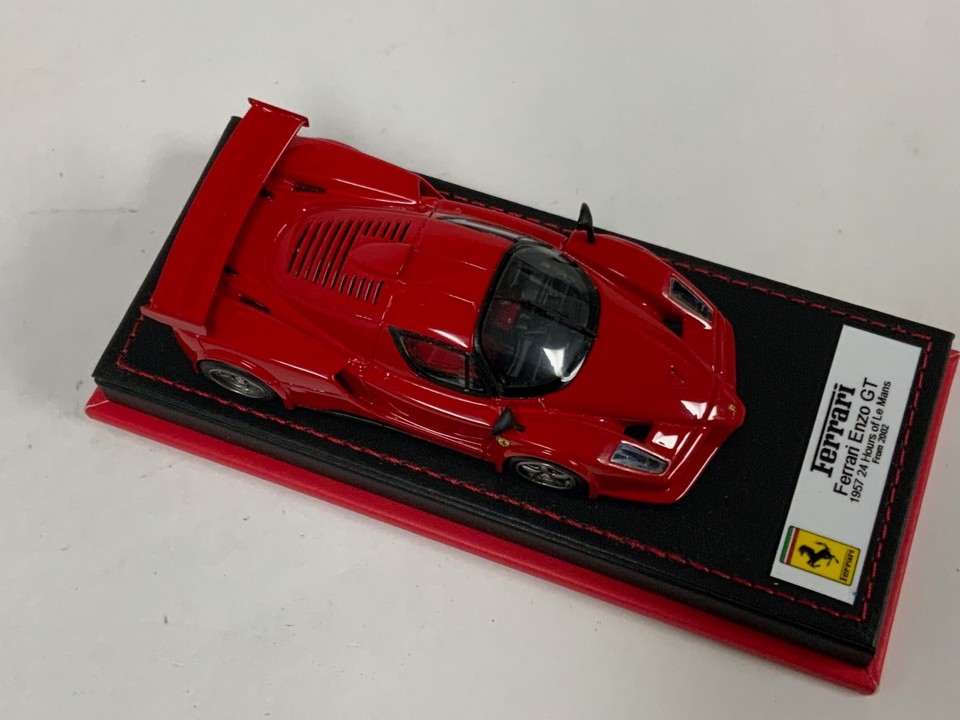 1/43 Hand Build model Ferrari Enzo GT in Red on leather base from 2002 ...