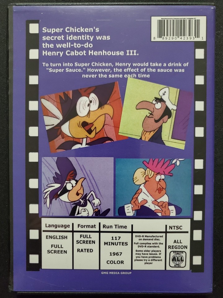 Super Chicken DVD 18 Original Episodes Included 1967-1969 Cartoon ...