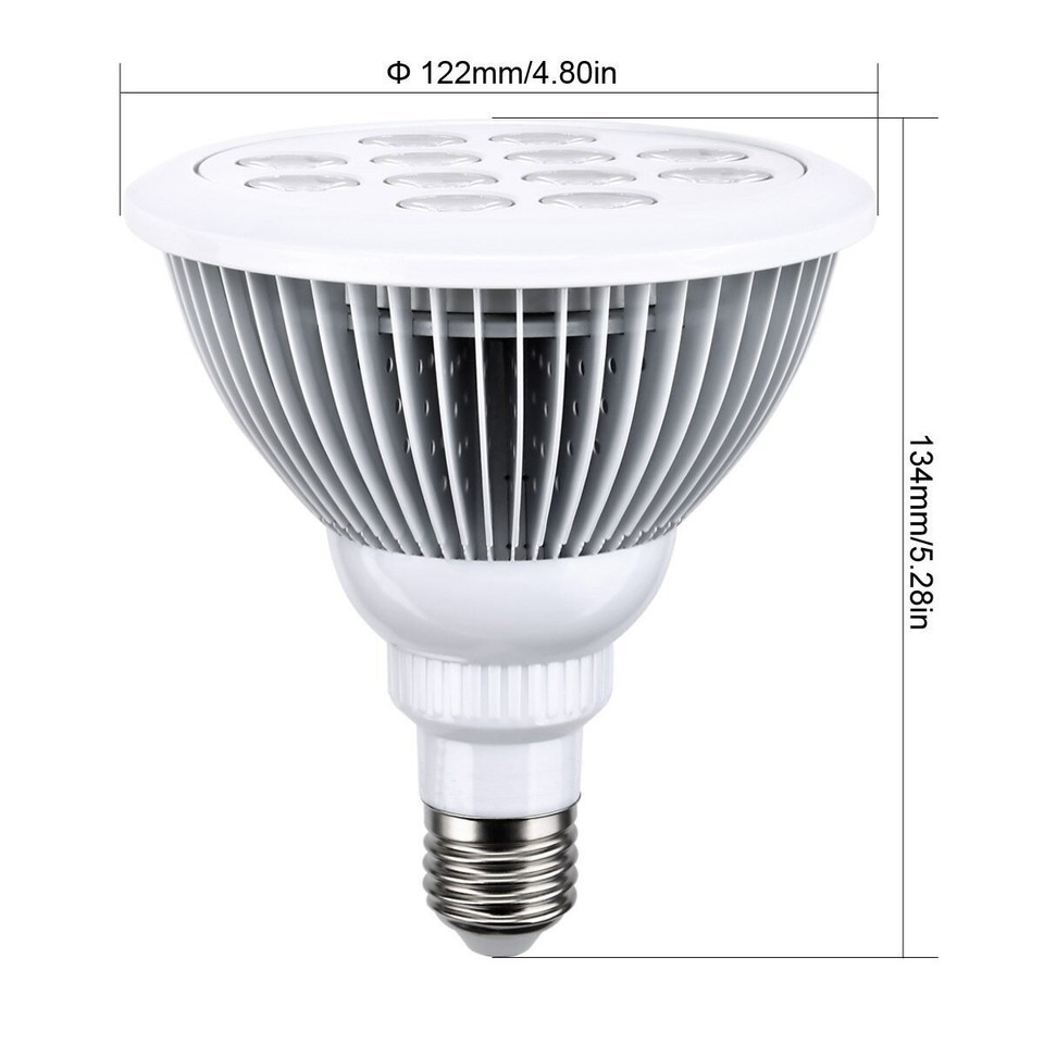 E27 12W LED Light Bulb PAR38 Spotlight Bulbs Warm White/Neutral White ...