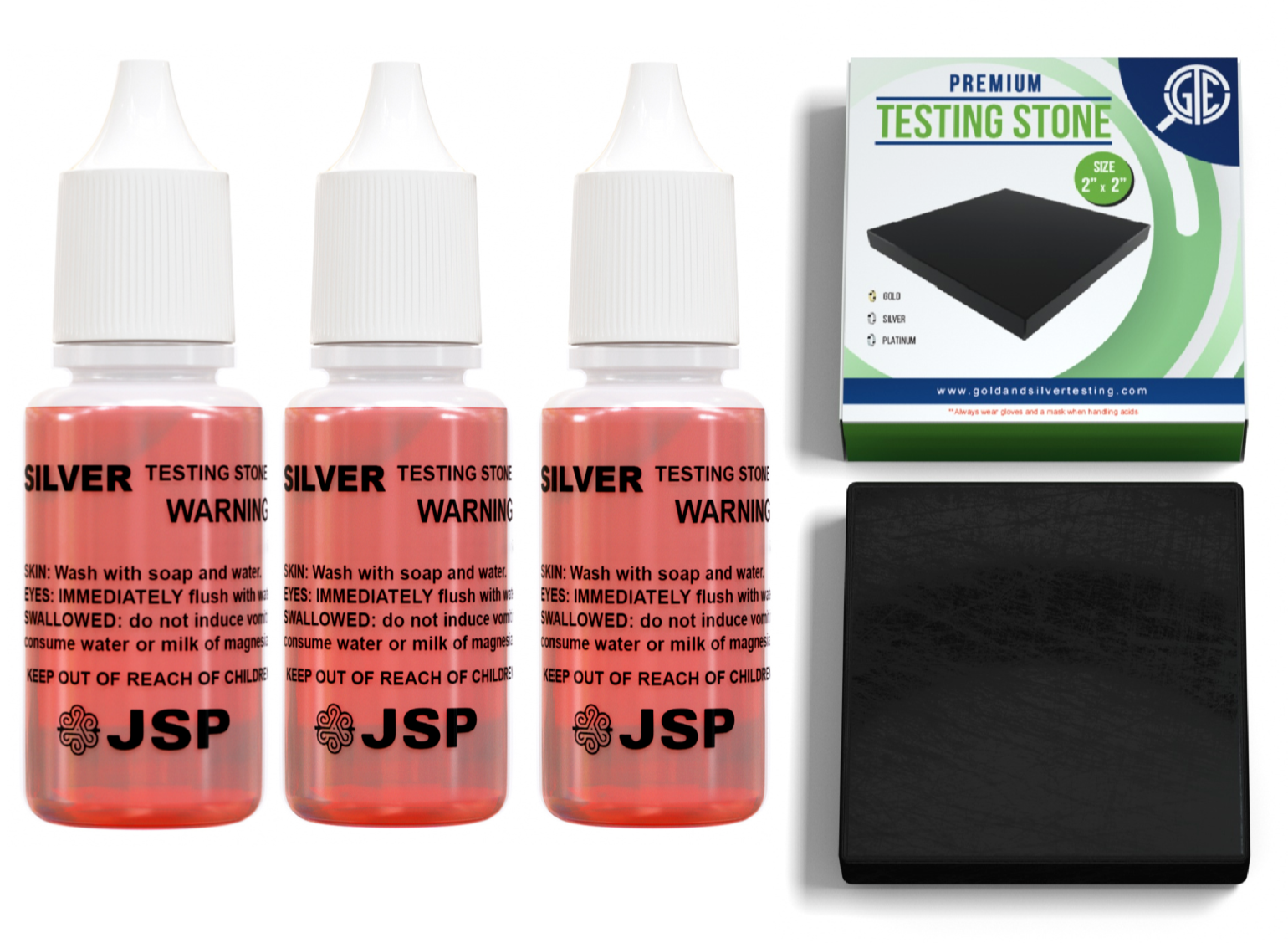 JSP Silver Test Kit Jewelry Precious Metals Stone Scrap Testing 999 ...