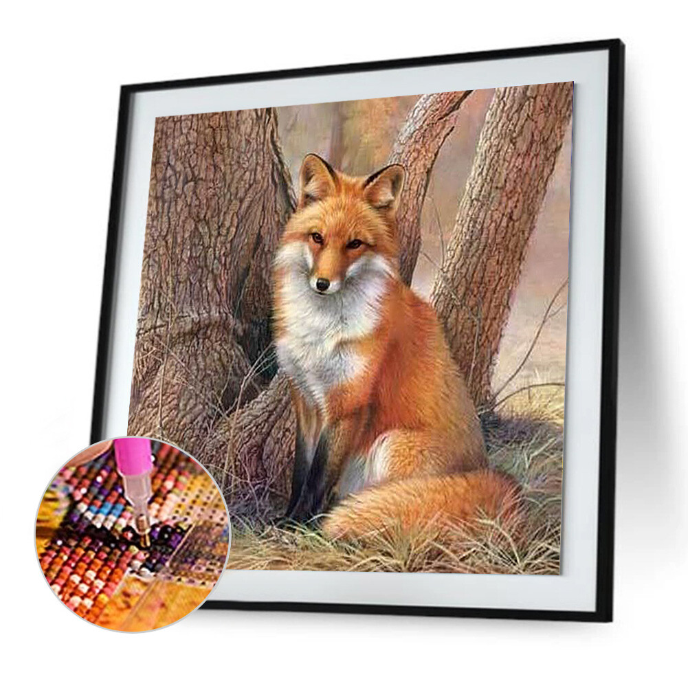 5D DIY Full Drill Diamond Painting Fox Cross Stitch Embroidery Mosaic Kit | eBay