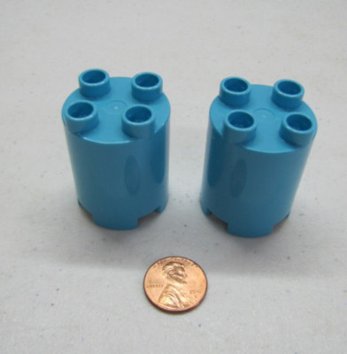 Lego Duplo 2 Azure Blue Cylinder Cylinders 2X2 Colors Building Blocks ...