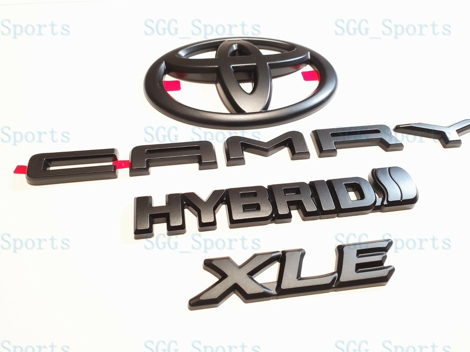 2018 - 2024 TOYOTA CAMRY HYBRID XLE BLACK OUT EMBLEM BADGE LETTERS ...