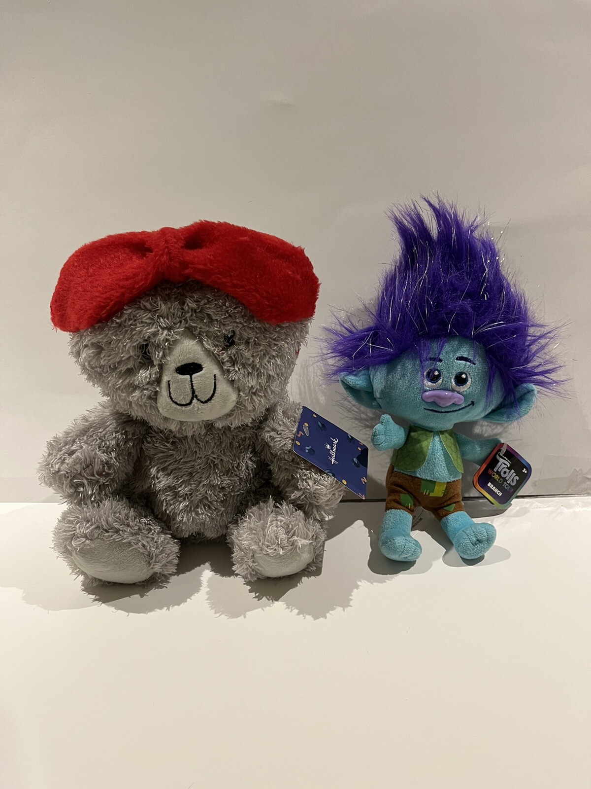 lot of 2 stuff toys Hallmark ( bear ) & Trolls | eBay