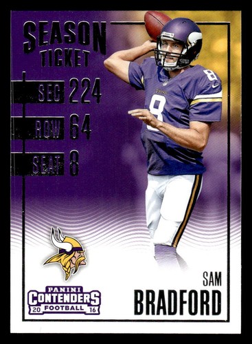 Sam Bradford Minnesota Vikings 2016 Panini Contenders #36 | eBay
