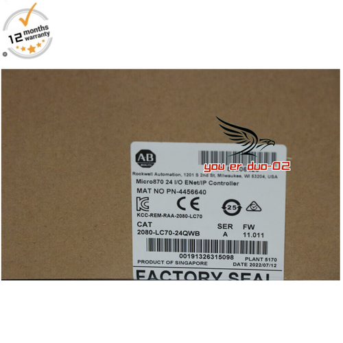 New & Sealed Allen Bradley 2080-LC70-24QWB Micro870 Ethernet I/P ...