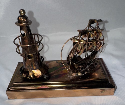 Sailboat Lighthouse Vintage Mini Musical Sculpture Music Box It's A ...