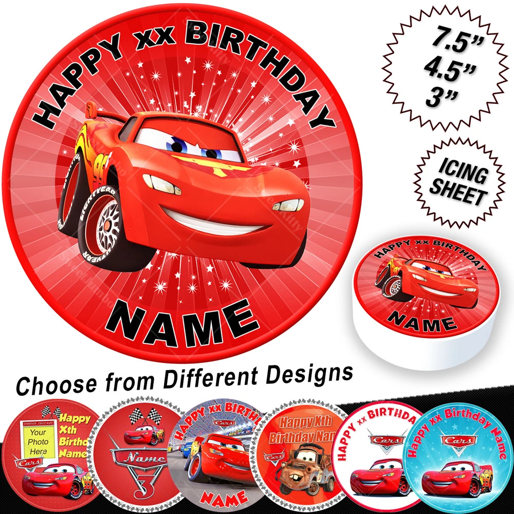 Disney Cars Lightning McQueen Edible Icing Sheet Cake Decor, 47% OFF
