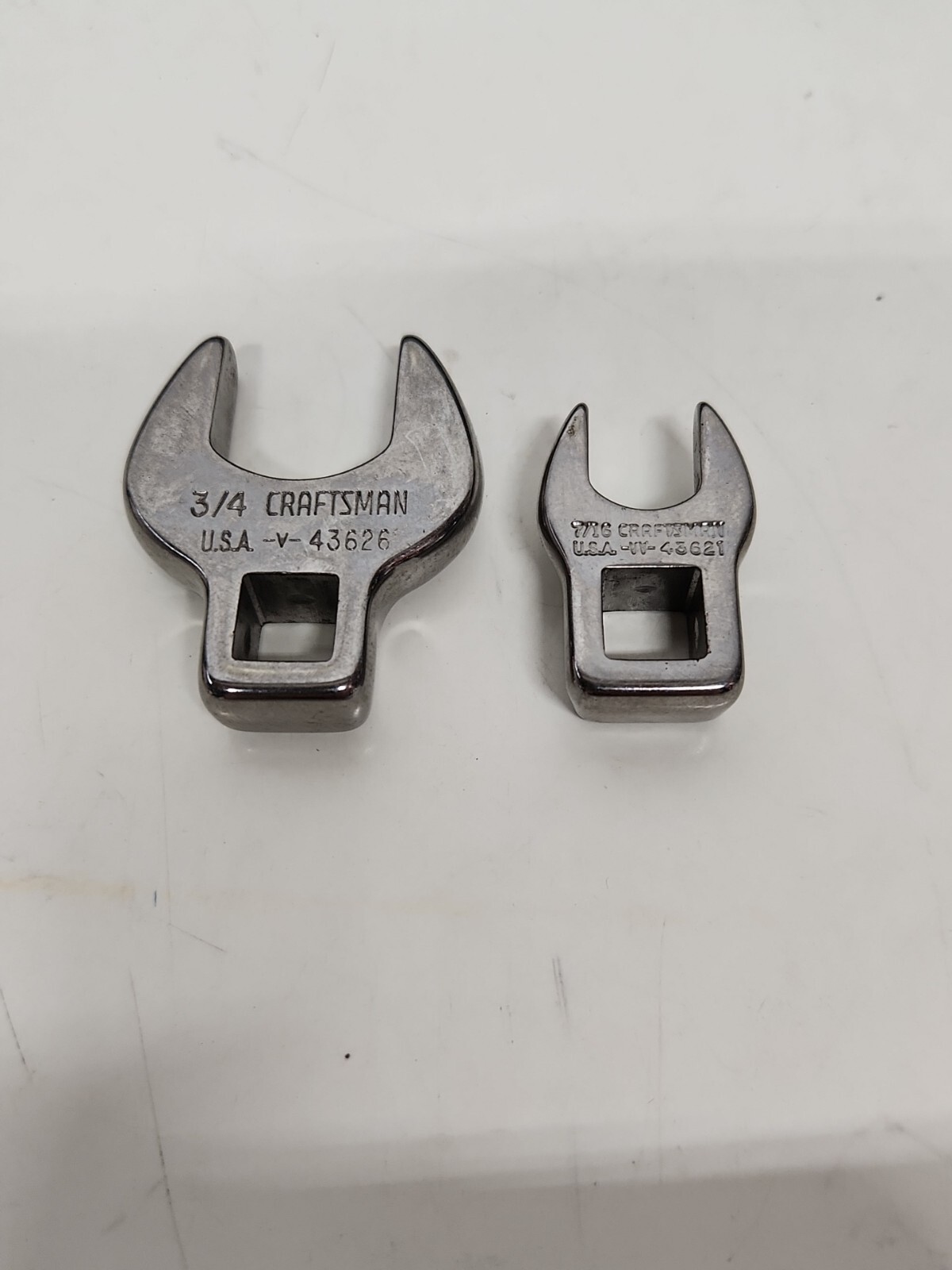 Craftsman 3/8” Drive Crows Foot Sockets -V- 3/4" 43626 & 7/16" 43621 | eBay