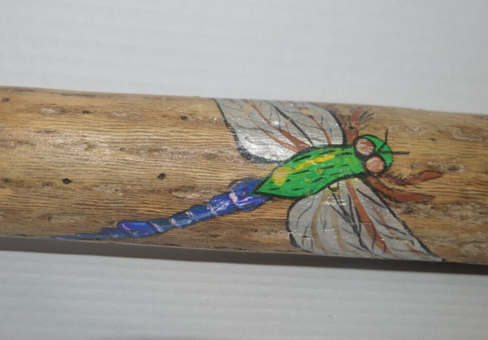 Rainmaker Rain Stick Natural Wood Hand Decorated with Insects 20" Long ...