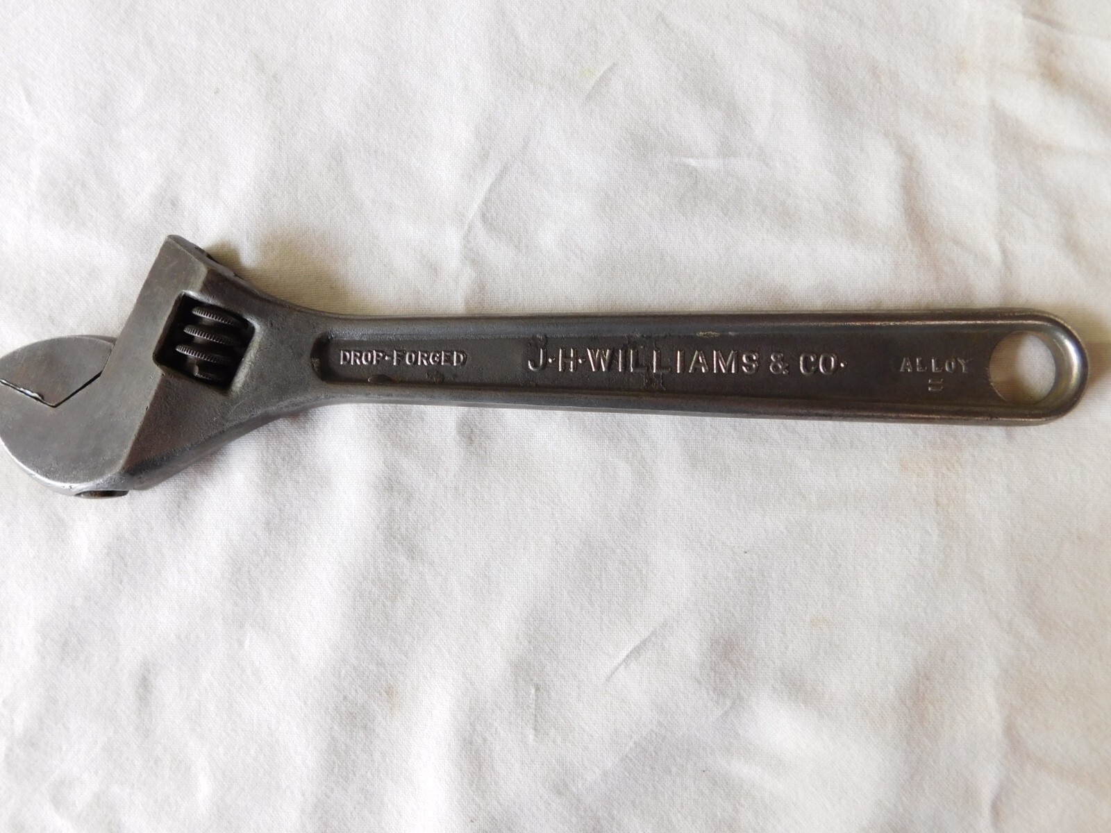 VINTAGE J.H. WILLIAMS 12" "SUPERJUSTABLE" WRENCH IN GOOD WORKING ORDER ...