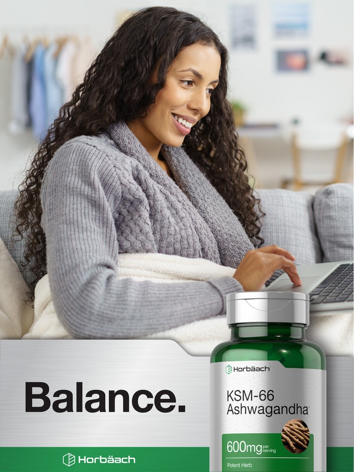 KSM-66 Ashwagandha 600mg | 60 Caplets | With L-Theanine | Vegan | by Horbaach | eBay