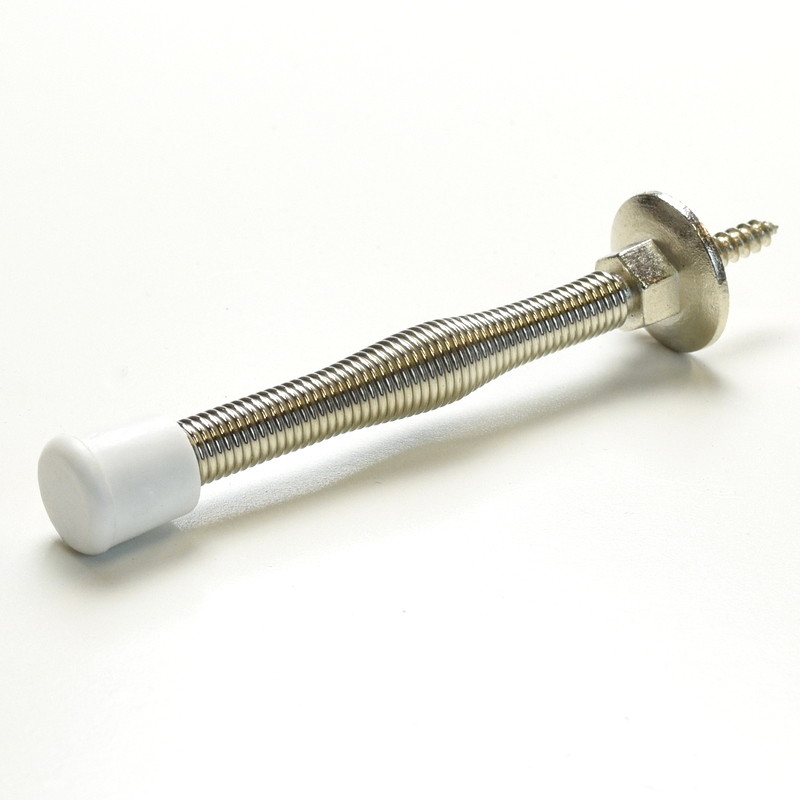 Satin Nickel Silver Spring Door Stop with Fixed Screw, Taymor 25-4675 ...