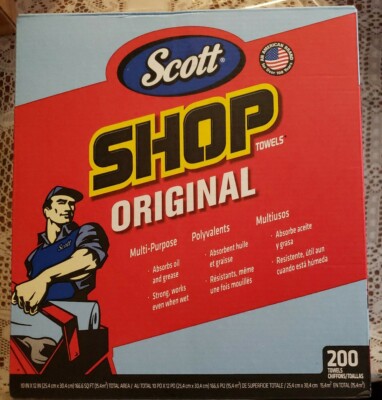 Scott Blue Shop Towels Box Paper Towels, 12" New 200 Count New | eBay