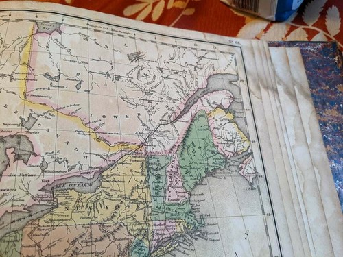 Lavoisne Atlas of 1820 2nd Edition John Melish US Map Hand Painted ...