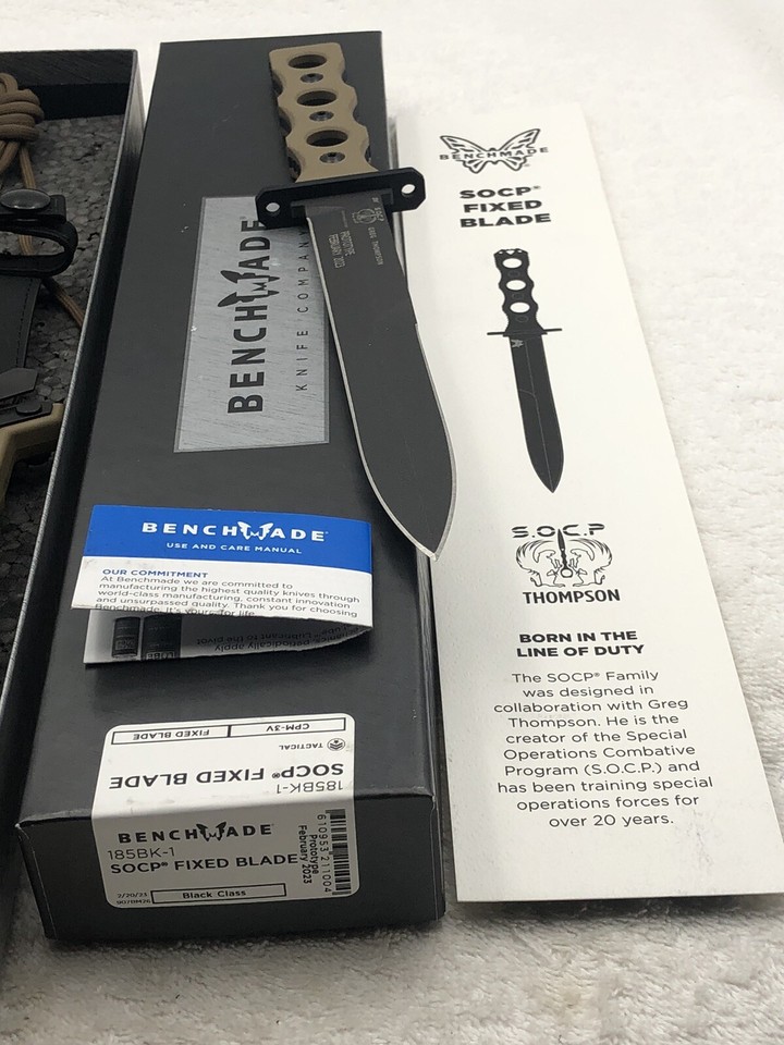 Benchmade 185BK-1 Prototype SOCP Fixed Blade Knife NIB Made In USA | eBay