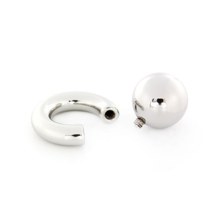 Big Ball Chunk Ring Large Gauge Body Piercing Jewellery | eBay