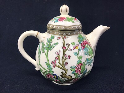 Fine Antique COALPORT INDIAN TREE TEAPOT with Lid, Multi-Colors | eBay