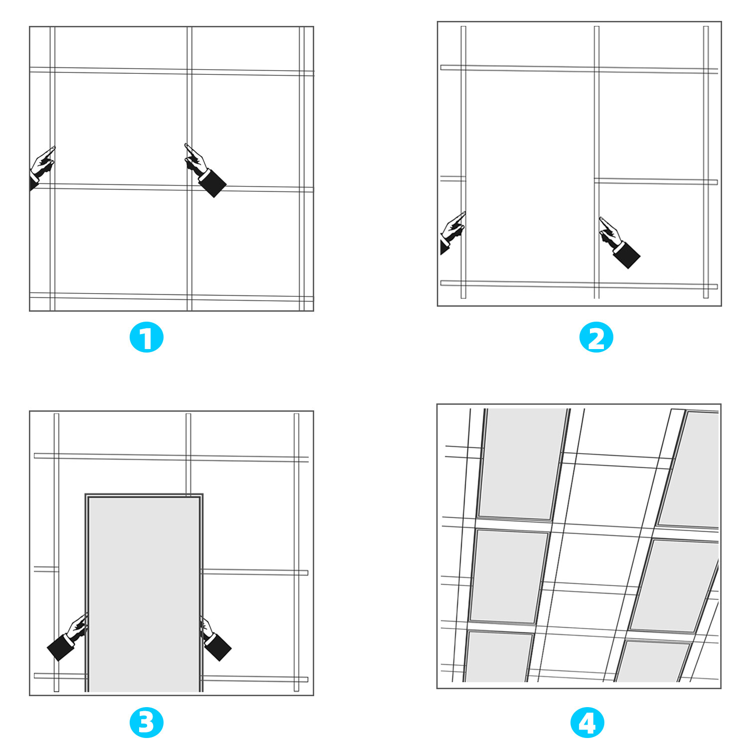 75W 2x4 Ft Flat Daylight Panel LED Light,Drop Ceiling Office light ...