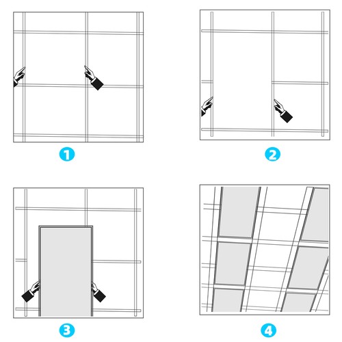 75W 2x4 Ft Flat Daylight Panel LED Light,Drop Ceiling Office light ...