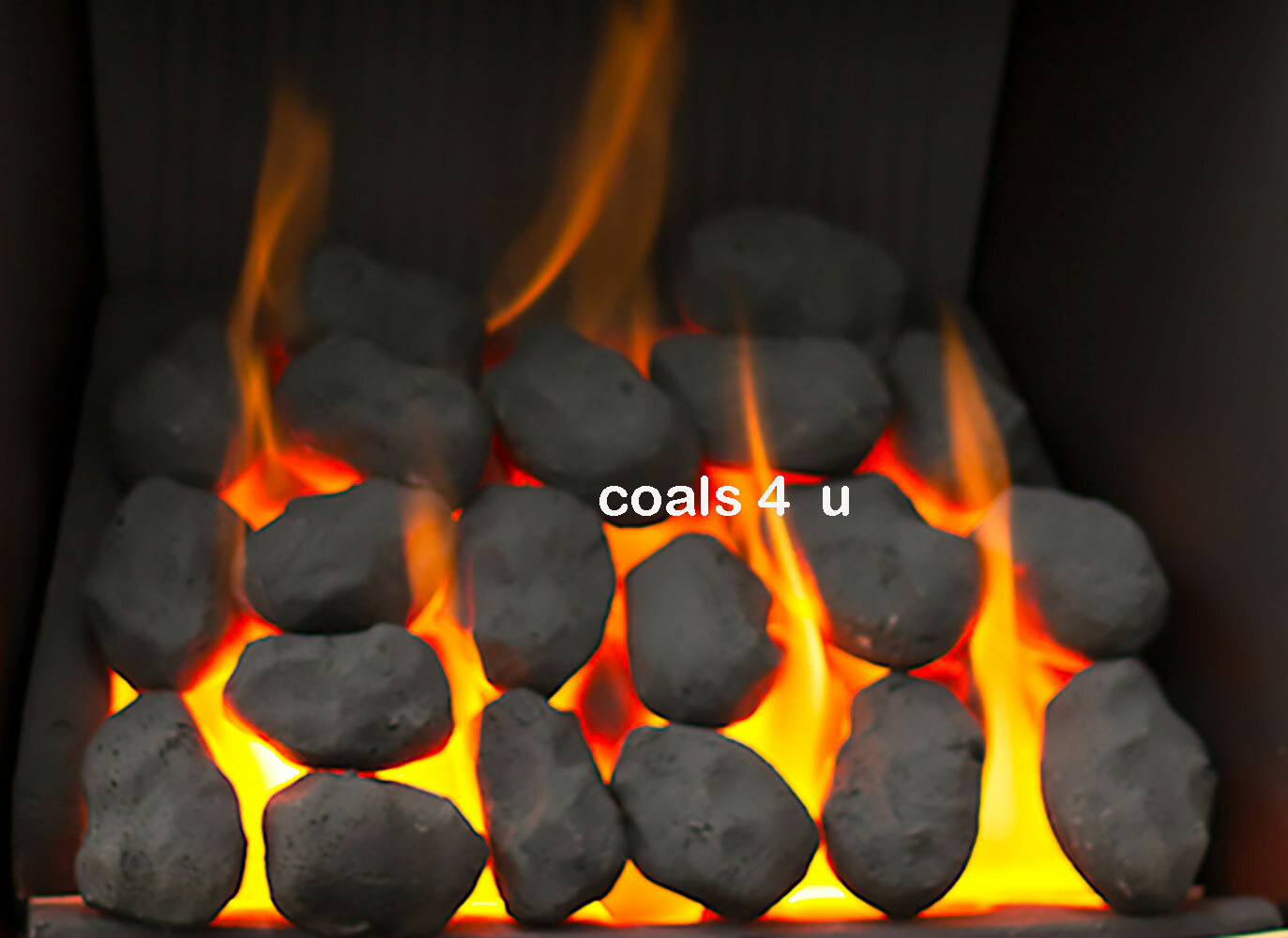 Gas Fire Coals Replacement Cast 30 Large Living Flame Oval Black Coal ...