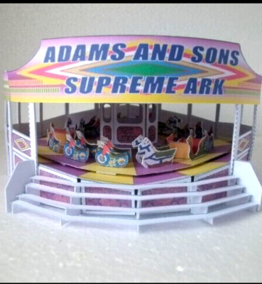N Scale Carnival Fair Ride: Ark Round-a-bout Card Kit with LED's Rare ...